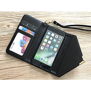 Gothic Crow phone leather wallet case for iPhone X XS XR 11 12 13 14 Pro Max Samsung S23 S22 S21 S20 Ultra S10 S9 Note 20 8 9 10 Plus Dc045