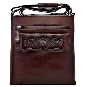 Lee River Goods Co - Celtic Leather Mary Crossbody Bag (Brown)