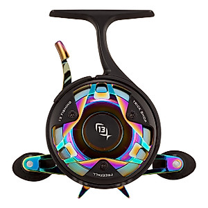 13 FISHING - Freefall Carbon - Trick Shop Edition 2022 - Inline Ice Fishing Reel - 2.5:1 Gear Ratio - Right Hand Retrieve - BBCFFTS222.5-RH