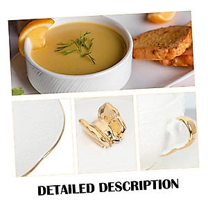 1 set Tea Lid Jar Lids with Relief Ice White Handles Disc Sealing Bowls for Seasoning Dessert Bird Ceramic Steam Holder Saucer Stock Casserole and Food Steaming Home Double