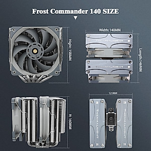 Thermalright FC140 CPU Air Cooler, 5 Heat Pipes, TL-C12 PRO-G and TL-D14X PWM Fan, Aluminium Heatsink Cover, AGHP Technology, for AMD AM4/Intel LGA 1700/1150/1151/1200/2011/2066