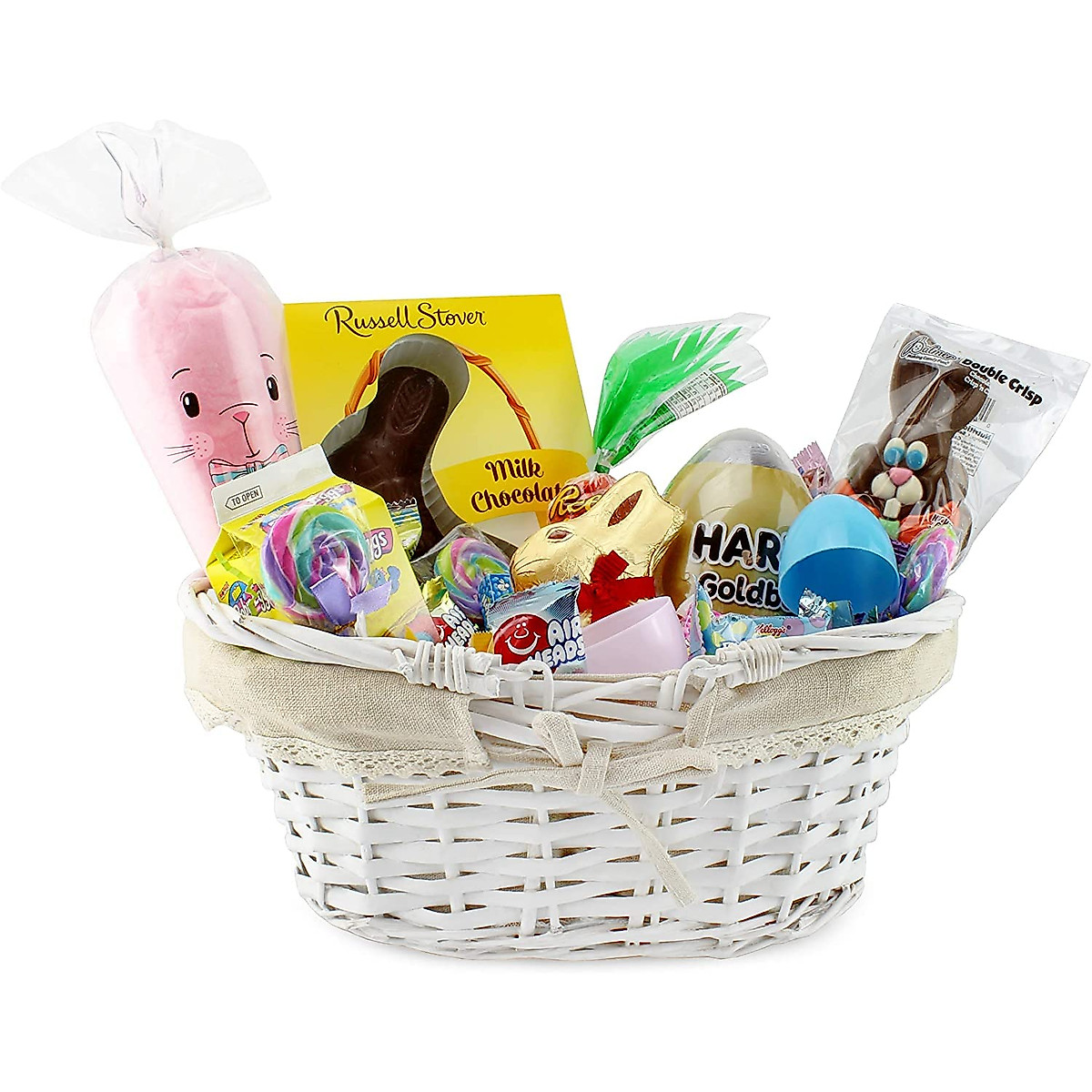 Cornucopia Brands Wicker Baskets w/Handles (2-Pack, White-Painted), for Easter, Picnics, Gifts, Home Decor and More, 13 x 10 x 6 Inches