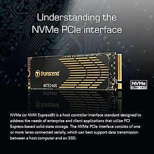 Transcend 500GB NVMe PCIe Gen4 x4 MTE240S M.2 SSD Solid State Drive TS500GMTE240S