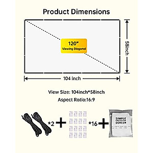 Mini Projector Native 1080P Outdoor Movie Projector with 120 Inch Projector Scr, HISION 8000L Portable Home Theater 4K Support Video Projector