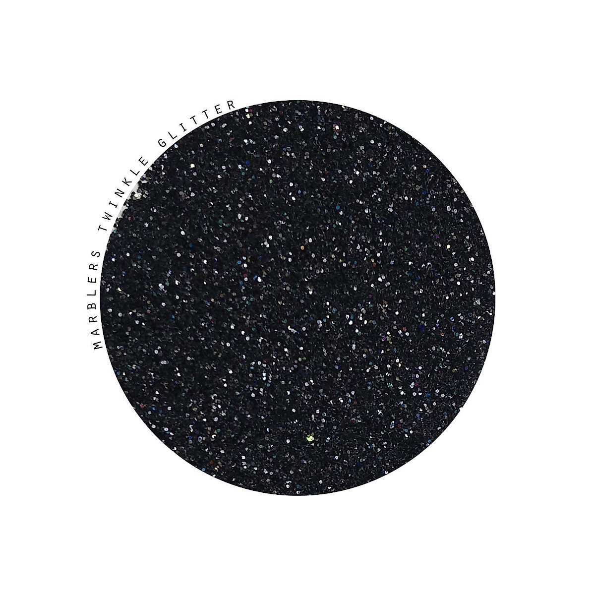 MARBLERS Twinkle Glitter [Black Knight] 1.5oz (42g) | Fine | Non-Toxic, Vegan, Cruelty-Free | Face, Body, Eyeshadow, Hair, Festival, Party Makeup | Nail Art, Polish | Resin, Tumbler, Slime, Craft