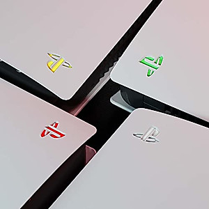 PlayVital Custom Vinyl Decal Skins for PS5 Console, Logo Underlay Sticker for PS5 Console - 9 Colors & 3 Classic Retro Styles