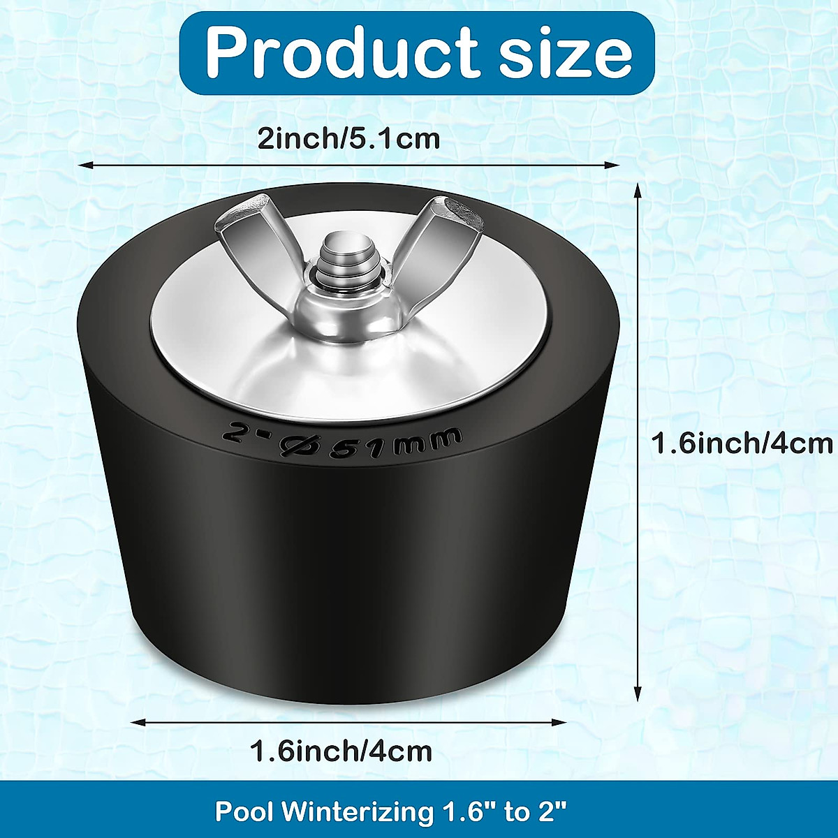 Honoson 2 Pieces Pool Winterizing Plugs Swimming Pool Winter Expansion ...