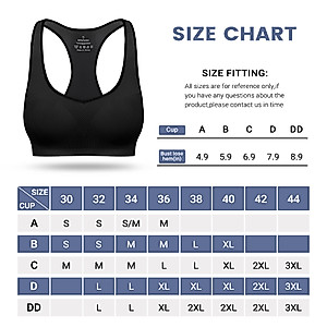 Racerback Sports Bras for Women with Pads - High Impact Athletic Tank Tops for Yoga and Workout
