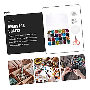 COHEALI 1 Set Hand Beaded Gasket Kit Bulk Jewelry Large Hole Glass Beads Loose Beads Bracelet Bead Kit Beads for Jewelry Making Glass Bracelet Making Beads DIY Craft Beads Kit DIY Supplies