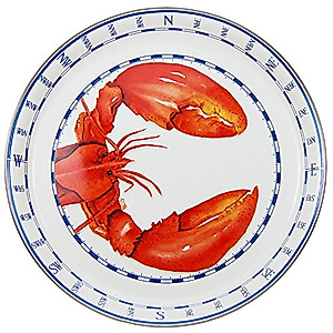 Golden Rabbit Enamelware - Lobster Pattern - 15.5" Medium Tray