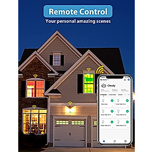 KHSUIN WiFi Smart Light Bulbs 150W Equivalent, 16W Dimmable 1600LM BR30 Flood Smart Bulb Works with Alexa Google Home No Hub, E26 Color Changing LED Alexa Light Bulb, 2700K-6500K RGBCW CRI>90, 4 Pack