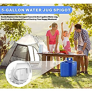 5-Gallon Water Jug Spigot, Water Carrier Jug Replacement Faucet Assy Kit. Compatible with 5 Gallon Water Carrier Model 5620, Blue, 5-Gallon Chiller. Durable 5-Gallon Faucet Assy.