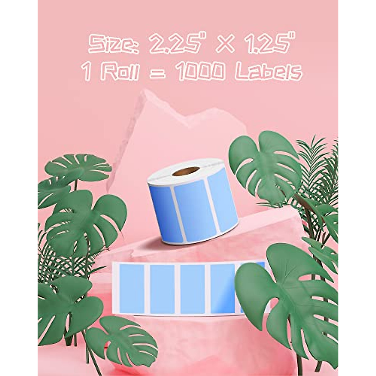 PHOMEMO 2.25"x1.25" Direct Thermal Labels, Shipping Barcode Thermal Stickers, Compatible with Many Thermal Label Printer