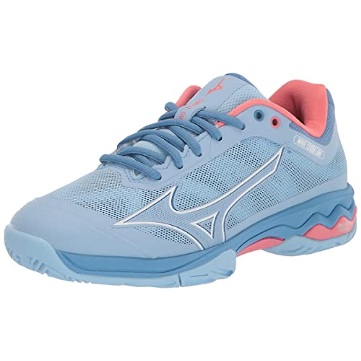 Mizuno Women's Wave Exceed Light Tennis Shoe, Dutch Canal/White, 9.5