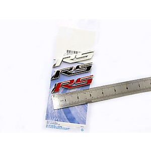 Yoaoo 1x OEM Grille Rs with Decal Rs Emblem Badge 3D Logo Allloy Compatible with Camaro Series Red