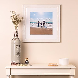 ArtToFrames 16x20 Inch White Picture Frame, This 1.5" Custom Wood Poster Frame is Off White Stain on Solid Wood, for Your Art or Photos, WOM0066-78238-YWHT-16x20