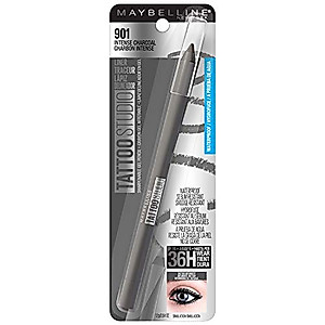 Maybelline TattooStudio Sharpenable Gel Pencil Longwear Eyeliner Makeup, Intense Charcoal, 0.04 oz.
