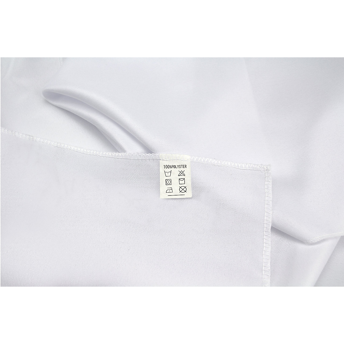 GEFEII Kitchen White Tablecloth 90 inch Round Tablecloths Solid Polyester Table Cloth for Wedding Party Restaurant Banquet Dining Buffet Table Picnic Decorations (Round-90 inch, White)