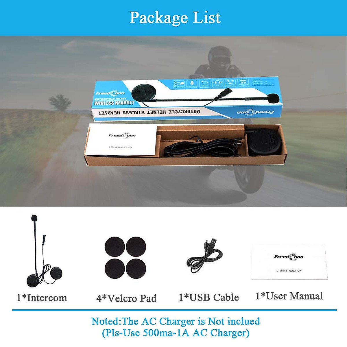 Motorcycle Helmet Wireless Bluetooth Headset Headphones for Helmets Wireless Headphones with Microphone Sound System for Motorcycle 0.27 inches Silm