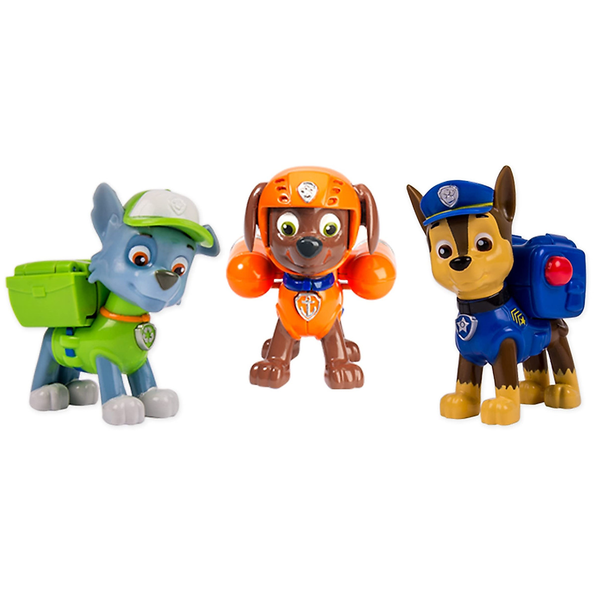 Paw Patrol Action Pack Pups 3pk Figure Set Chase, Rocky, Zuma