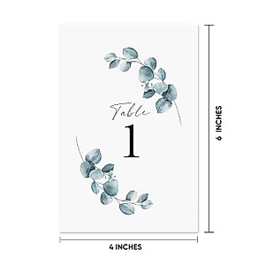 Table Numbers, Double-Sided Cards, 1-25 Plus Head Table Card, 4 x 6, Table Numbers for Wedding Reception, Anniversary, Baby Shower, Bridal Shower, Christmas, Parties, Events and Celebrations