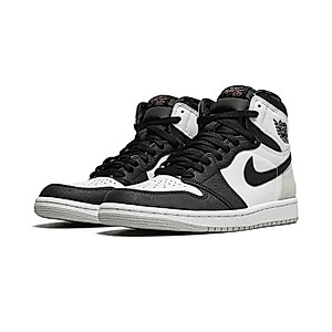 Nike mens Air Jordan 1 Retro High Sneaker, White/Black-grey Fog-bleached, 11