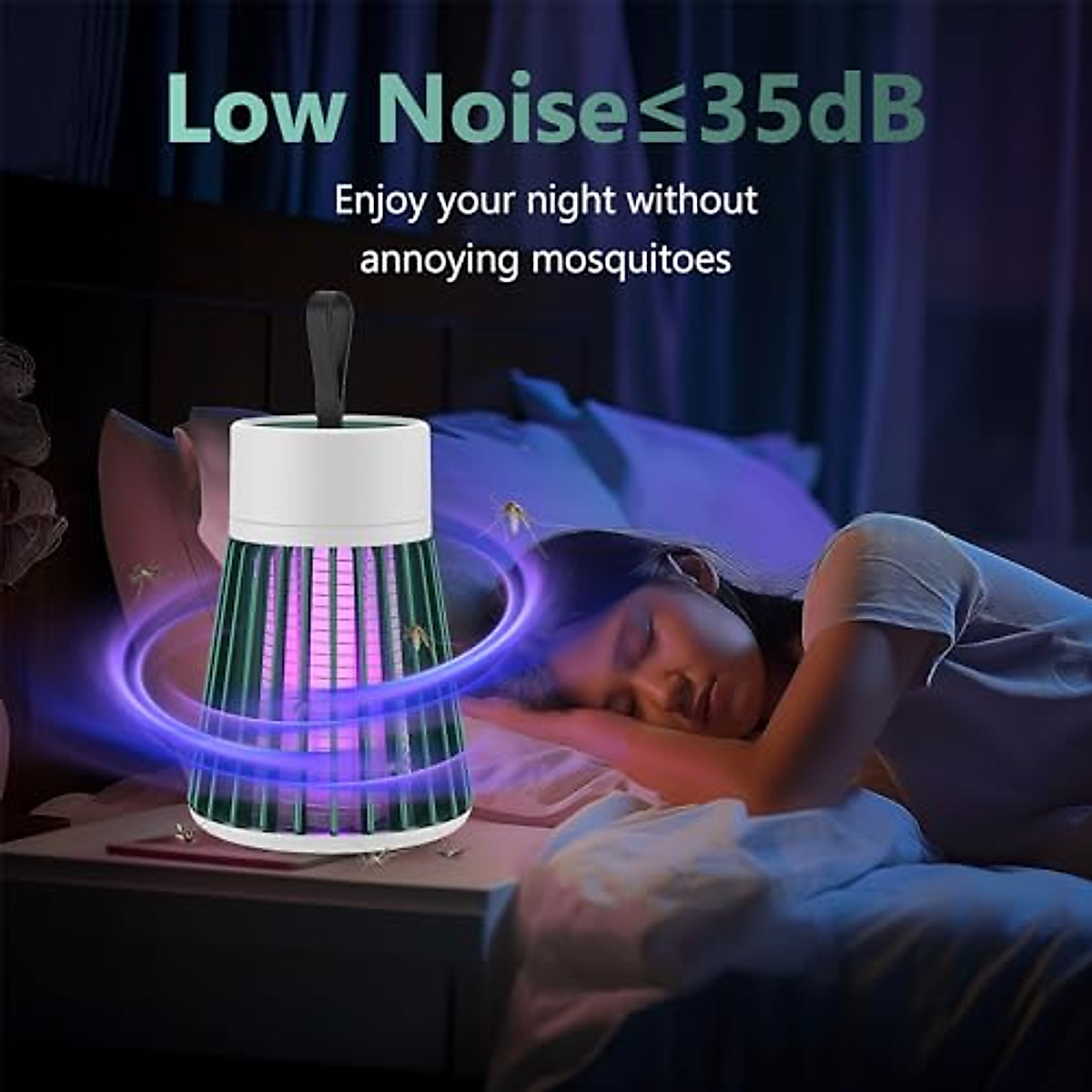 Bug Zapper Indoor Mosquito Dunks Mosquito Zapper Fly Traps Outdoor Fruit Fly Traps Portable Flying Insect Trap for Patio Garden Home Picnic Camping Green