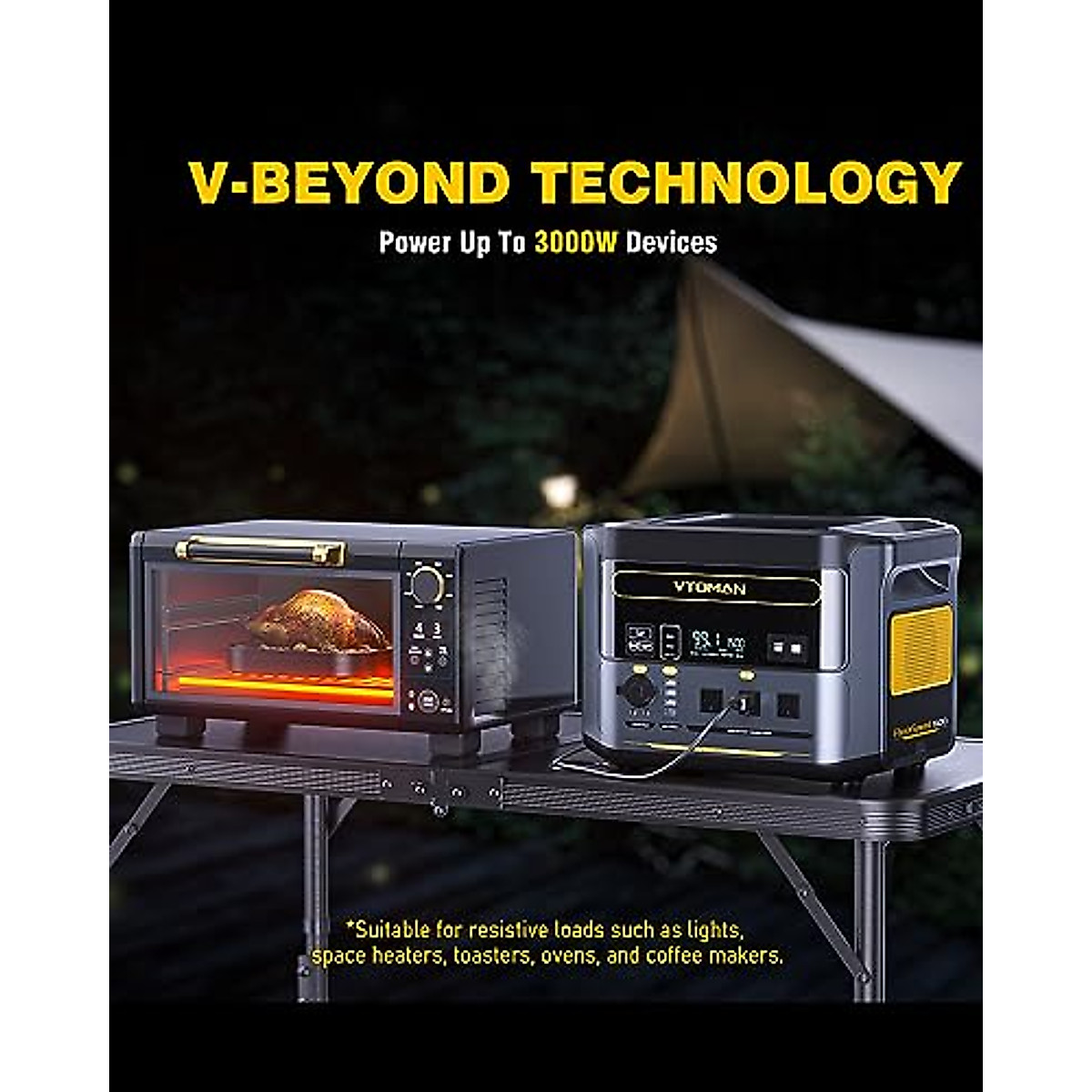 VTOMAN FlashSpeed 1500 Power Station 1548Wh Solar Generator 1500W(3000W Peak) Backup LFP Battery Expandable To 3096Wh Recharge 0-100% Within 1 Hour For Electric Backup Blackout Emergency