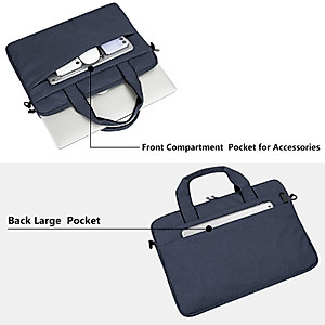 MicaYoung 15 15.6 16 inch Laptop Sleeve Case Shoulder Bag Compatible with 16 inch MacBook Pro M1 M2 Pro/Max 15.6 inch Acer ASUS Dell HP Thinkpad Chromebook 15.6 inch Gaming Laptop Bag, Navy Blue