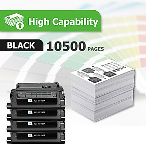 Aztech Compatible Toner Cartridge Replacement for HP 81A CF281A 81X CF281X Enterprise MFP M605 M604 Toner M604N M604DN M605N M605DN M605X M630 M606 M630h M630dn M630z Printer (Black, 4-Pack)