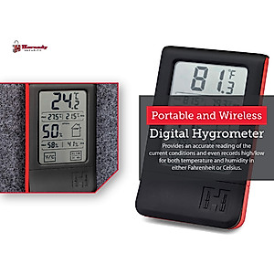 Hornady Digital Hygrometer, 95909 - Indoor Temperature and Humidity Monitor with Touchscreen LCD Display - Ideal Room Thermometer Hygrometer for Gun Safes & Cabinets, Closets, Workbench & More