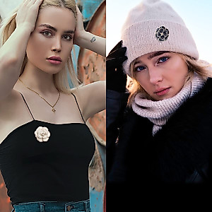 Goldaw 2 Pieces Flower Brooch Pin Petal Elegant Exquisite Art Brooch for Women Wedding Banquet Party Brooch Simple Pin