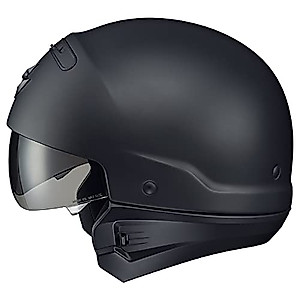 ScorpionEXO Covert Open Face Half Shell 3/4 Mode Motorcycle Helmet Dot Approved Solid Adult Unisex (Matte Black - Large)
