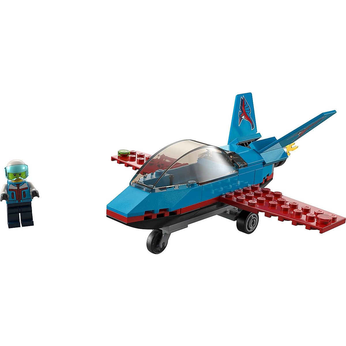 LEGO City Great Vehicles Stunt Plane 60323 Jet Airplane Toy, 2022 Building Set, Gifts for Kids, Boys and Girls 5 plus Years Old with Pilot Minifigure