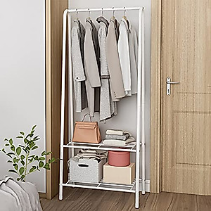 WEECRON Small Clothes Rack Clothing Racks for Hanging Clothes Garment Rack Clothes Hanger Rack,White