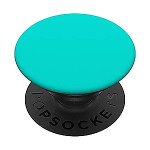 Simple Solid Color Chic Bright Turquoise Design PopSockets Swappable PopGrip