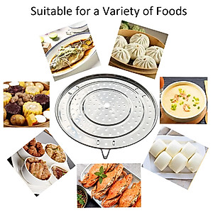 Steamer Rack, 11.81" / 30cm 304 Stainless Steel Removable Legs Multifunction Steaming Stand Holder Rack for Steamer Pot Pans