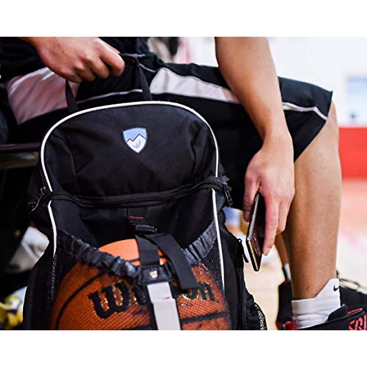 Hard Work Sports Basketball Backpack with Ball Compartment Spacious Shoe Storage for Basketball, Large Sports Bag