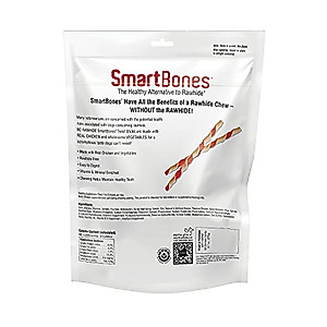 SmartBones Smart Twist Sticks, Rawhide Free Dog Chew Sticks, Made With Real Chicken, 50 Sticks