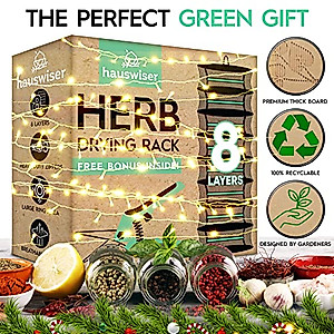 Original 8 Layers Herb Drying Rack - Mesh Drying Rack - Herb Drying Rack Hanging with Green Zipper & Garden Pruning Shears for Drying Herb - Hanging Drying Rack - Plant Drying Rack