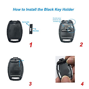 1pc Replacement Key Fob Shell Case Fit for Honda 2008-2012 Accord 2006-2013 Civic EX 2009-2015 Pilot 4 Buttons Keyless Entry Remote Car Key Fob Cover Housing Casing