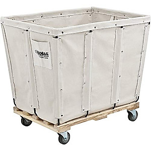Global Industrial 16 Bushel, Canvas Basket Bulk Truck, Unassembled, 40" D x 28" W x 35" H