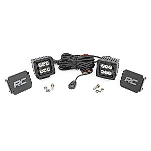Rough Country 2" Black Series Square CREE Cube LED Lights | Spot - 70903BL