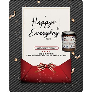 Scented Candle, Gift for Girlfriend, Women, Thank U for Everything, Thanksgiving for Mom, Bluebell Scent Aromatherapy Candle, Her, Wife, Women, Mother Birthday Gift Idea, 7oz