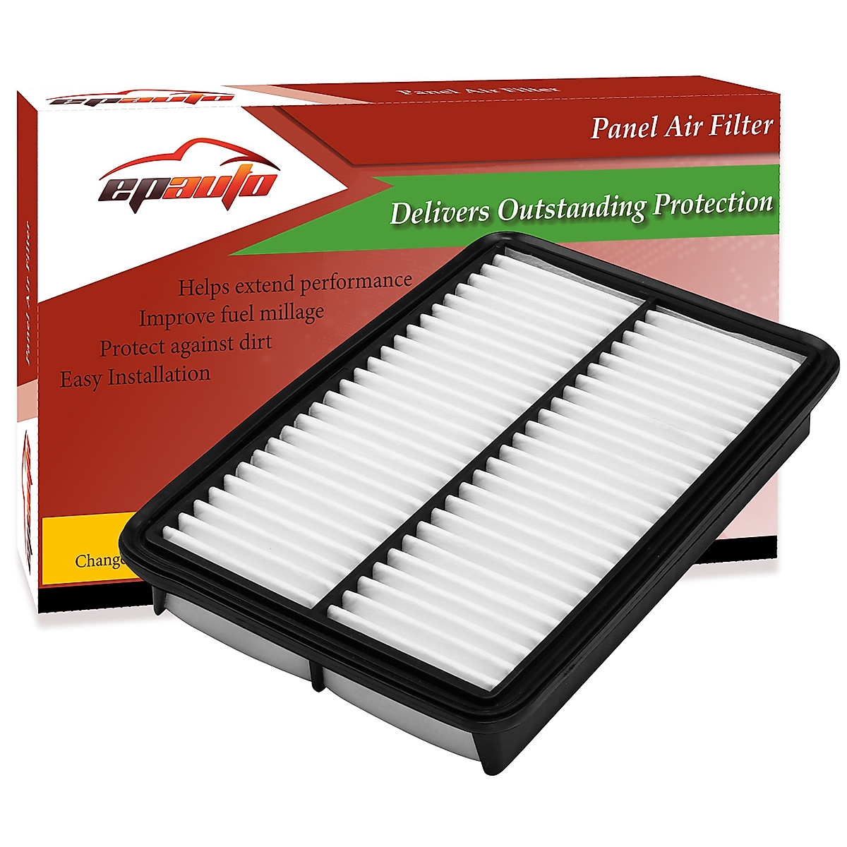 EPAuto GPA0A (PE07-13-3A0A) Replacement for Mazda Rigid Panel Engine Air Filter for SkyActiv Mazda 3 (2013-2018), Mazda 6 (2014-2021), CX-5 2.5L (2013-2024)