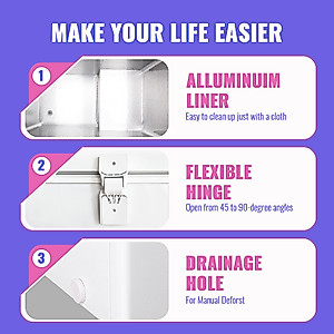 Chest Freezer 5.0Cubic Feet with Intelligent Temperature Control(-15°F to 41°F), Deep Freezer with TWO Hanging Baskets and Side Defrost Water Drain, Top Open Door Freezer White