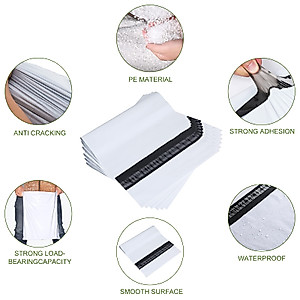 SJPACK 100pcs 14.5x19 Poly Mailers 2.5 Mil Envelopes Shipping Bags With Self Sealing Strip, White Poly Mailers