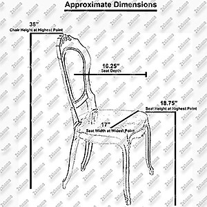 2xhome - Belle Style Ghost Side Chair Dining Room Chair - Smoke Accent Seat - Lounge No Arm Arms Armless Less Chairs Seats Higher Fine Modern Designer Artistic Classic Mold