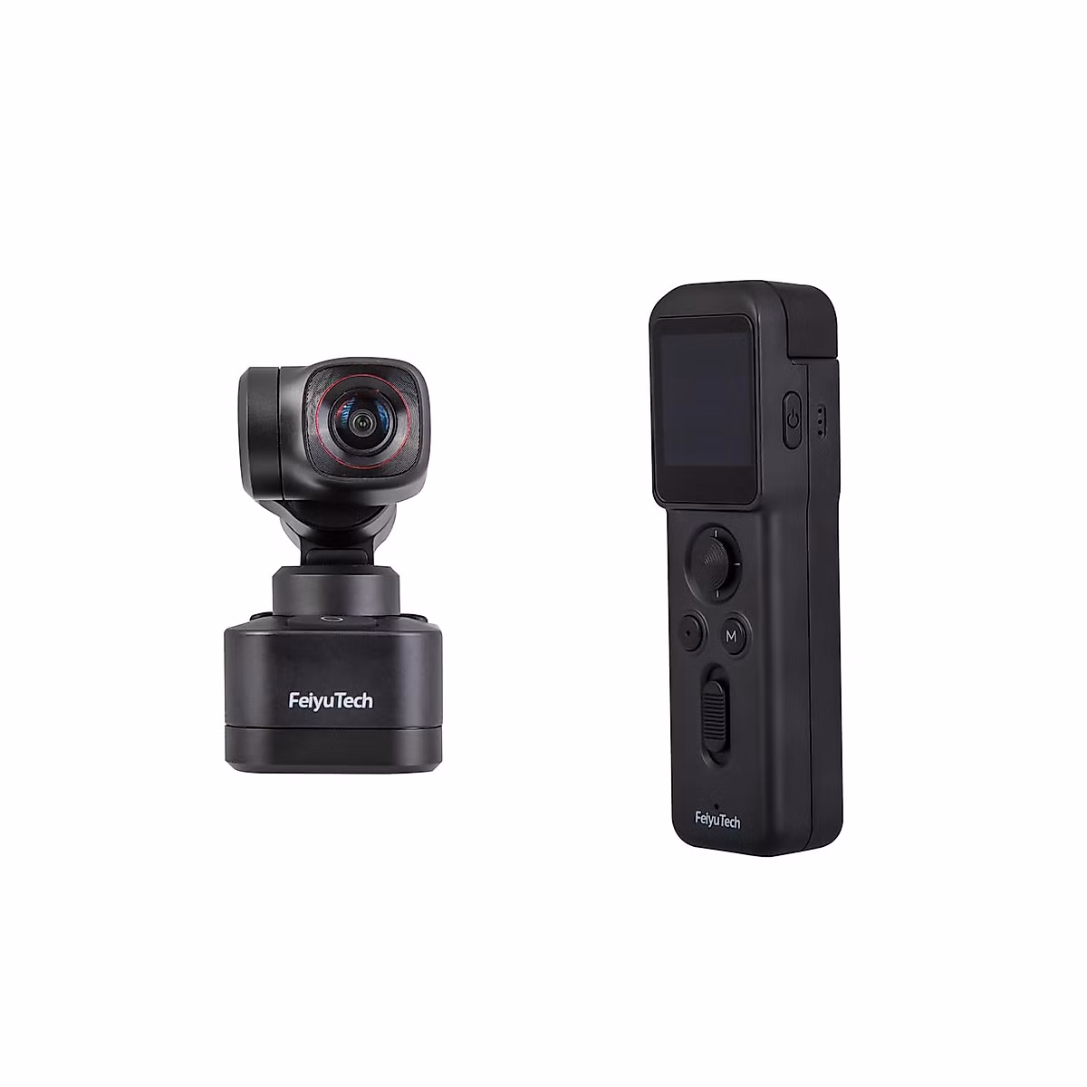 FeiyuTech Pocket 3 kit -Remote Handle&Camera 4K 60FPS Camera with Handheld 3-Axis Stabilizer, Pocket Action Camera, AI Tracking, Detachable Handle, Magnets for YouTube TikTok Video Vlog