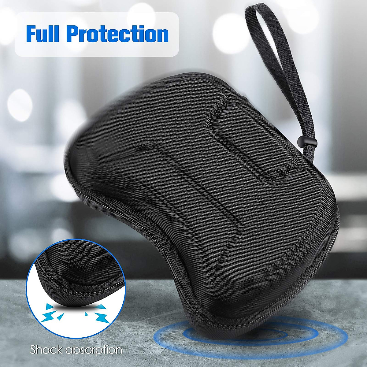 Fintie Carrying Case for Nintendo Switch/Switch OLED Model Pro Controller/Sony-PS5 Wireless Controller - [Shockproof] Hard Shell Protective Cover Travel Bag with Inner Pocket, Black